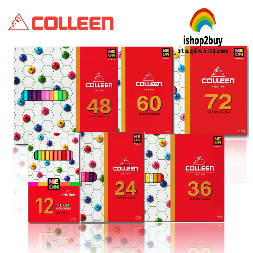 COLLEEN Color Pencil Hexagon Colour Pencil 12 48 60 72 Colors 775 ...
