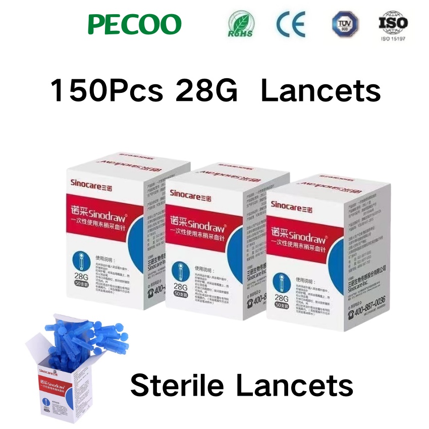150pcs Disposable Lancets for Pen Sterile Lancets Blood Sampling ...