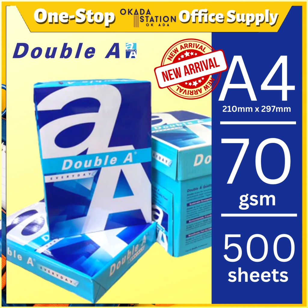 A4 70GMS DOUBLE A PAPER - 500'S / DOUBLE A / White Paper/ Photostat ...