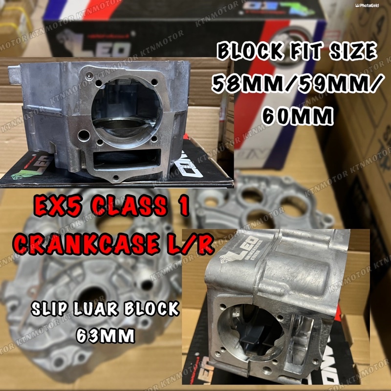 Leo Crankcase Casing Engine 63mm PNP Tiang STD Ex5 Dream Wave100 Class ...
