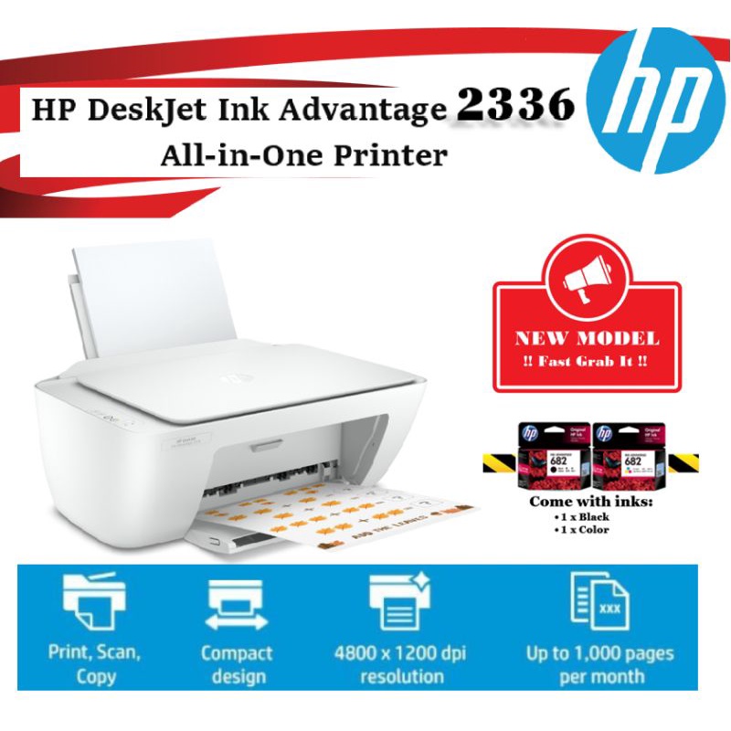 HP Deskjet 2336 Ink Advantage Printer [Print / Scan / Copy] | Shopee ...