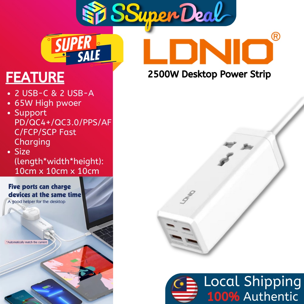 LDNIO SC1418 Portable Mini Smart Power Socket Plug 2022 Desktop AC ...