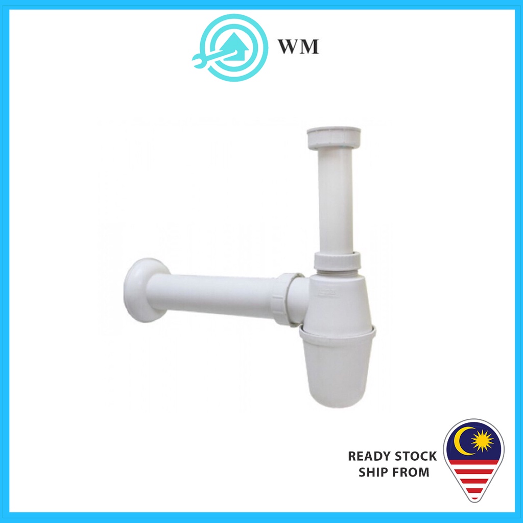 PVC Bottle Trap 32mm 1 1/4" or 40mm 1 1/2" For Bathroom Basin or ...