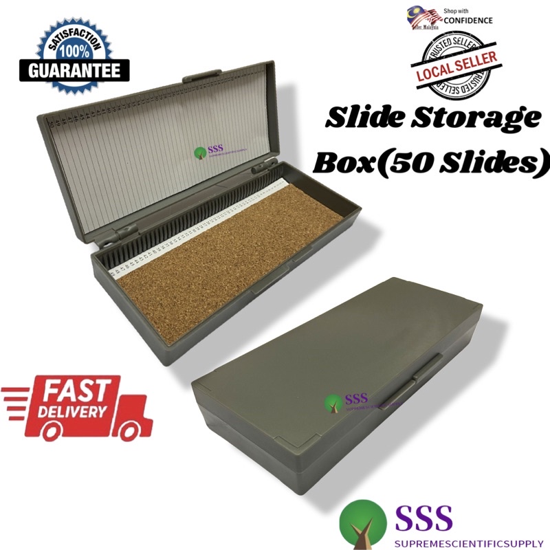 🔥[Ready stock]🔥Slide Storage Box ,50 Slides (Grey colour) | Shopee Malaysia