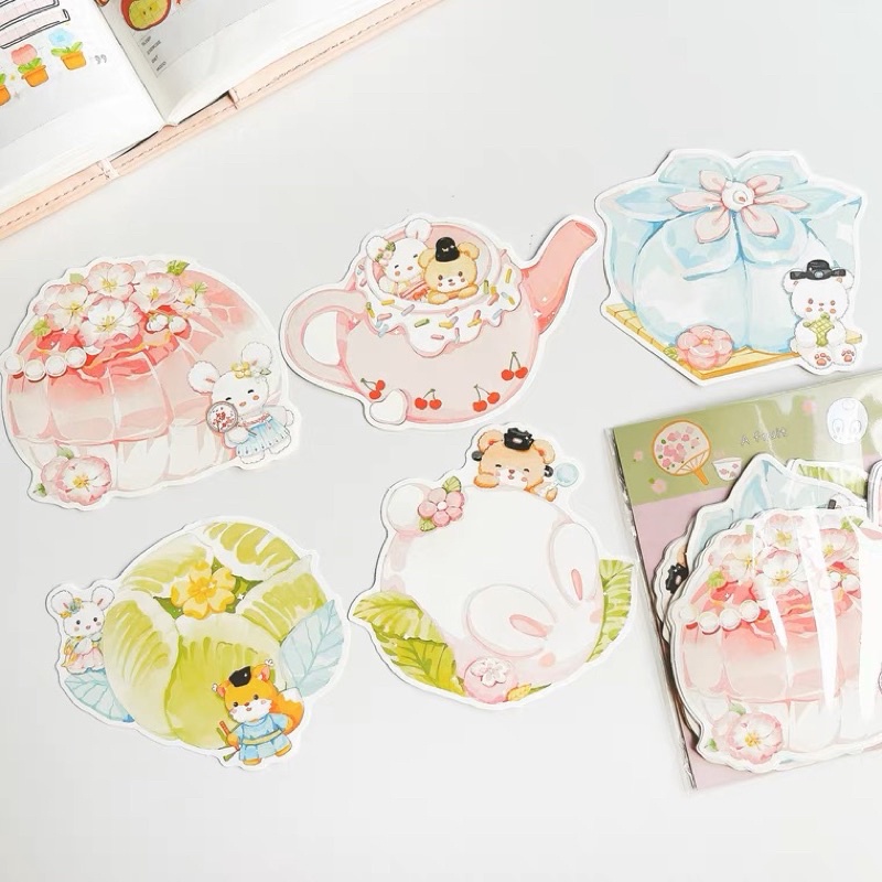 三心便签合集分装异形便签cute rabbit and bear note paper non sticky paper | Shopee ...