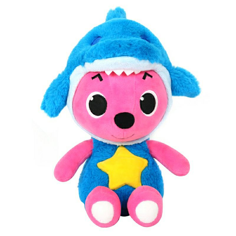 Pinkfong baby shark cosplay blue shark teddy bear(30cm) | Shopee Malaysia