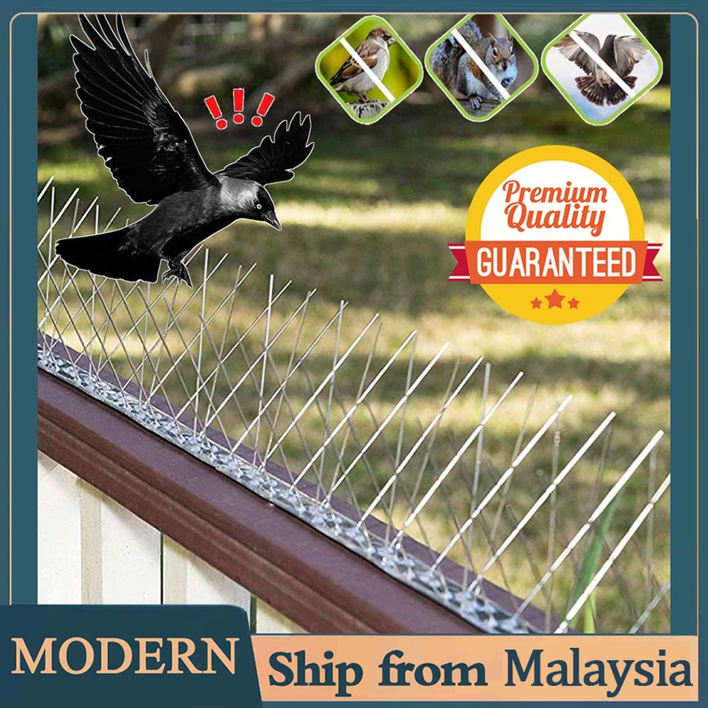 33cm Bird Repellent Mat Spikes S/Steel Animal Repeller Chase Birds ...