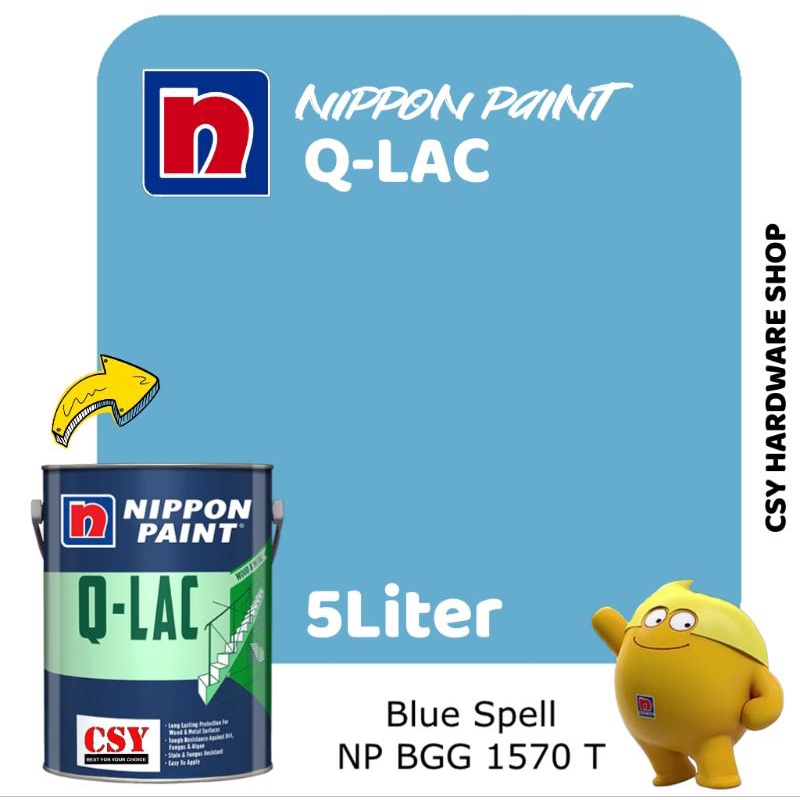 NIPPON PAINT Q-Lac Gloss Finish 5 Liter / Cat Kayu Dan Besi | Shopee ...