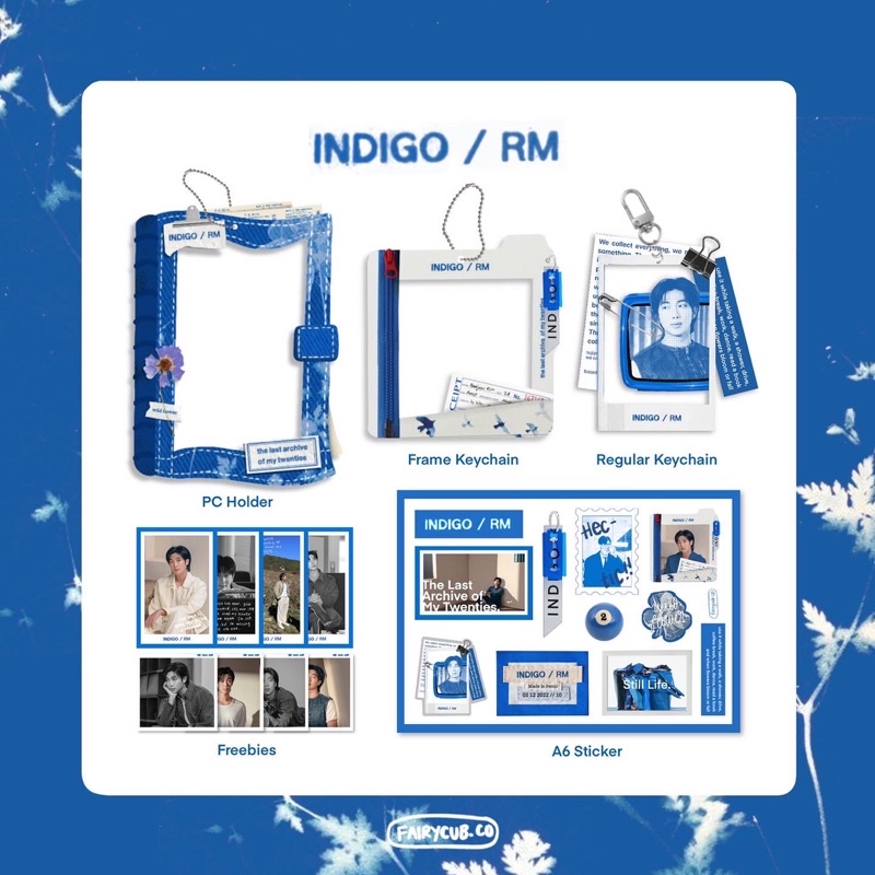 Indigo / RM Collection (PC Holder, Frame and Regular Keychain, Sticker ...