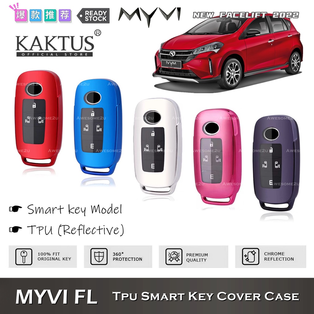 Awesome2u Perodua Myvi New Facelift 2022 Car Key Cover Case Key Fob ...