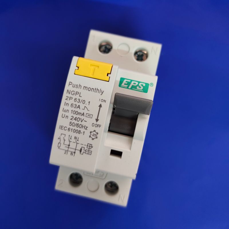 RCCB/ELCB/Automatic switch EPS 2 Pole 40A & 63A 100mA Residual Current ... RCCB/ELCB/Automatic switch EPS 2 Pole 40A & 63A 100mA Residual Current ...