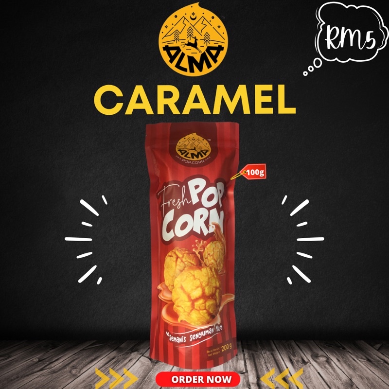 FRESH POPCORN CARAMEL - Ready Stock / 100 gram / Popcorn / Popcorn ...