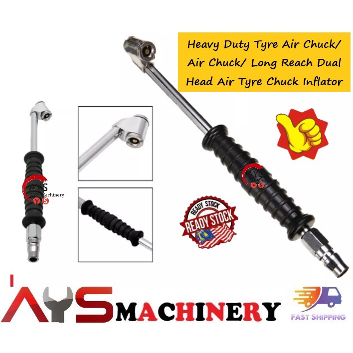 Heavy Duty Tyre Air Chuck/ Air Chuck/ Long Reach Dual Head Air Tyre ...