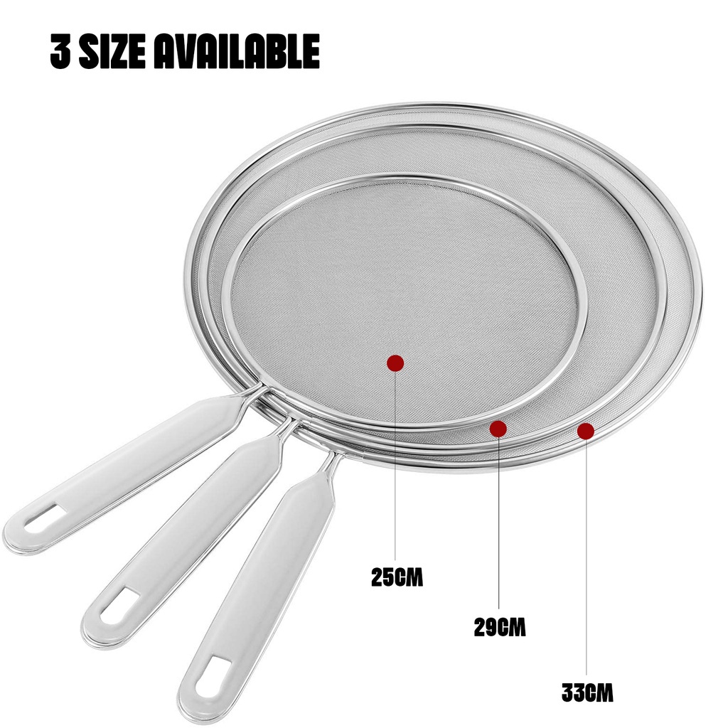 Oil Splash Guard Spill Cover Strainer Penghalang Percik Minyak Splatter ...