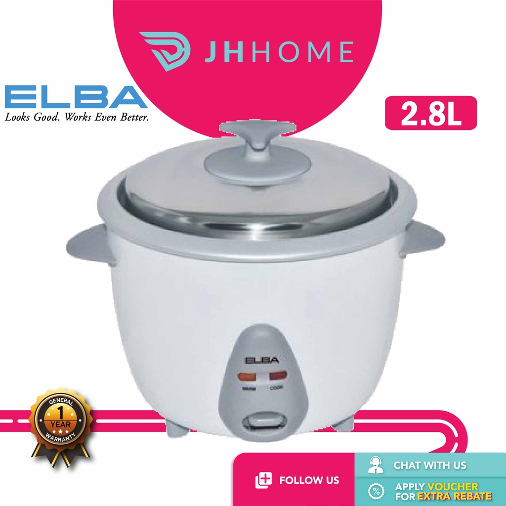 Elba 2.8L Rice Cooker ERC-2866T | 1.8L ERC-1866T | Cook & Automatic ...