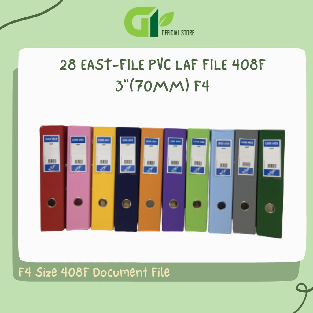 [GY Office] F1 28 EAST-FILE PVC LAF FILE 408F 3"(75MM ) F4 | Shopee ...