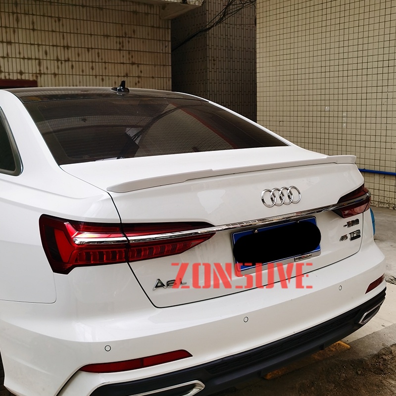 Use For NEW Audi A6 C8 2019 2020 2021 2022 Spoiler ABS Plastic Carbon ...