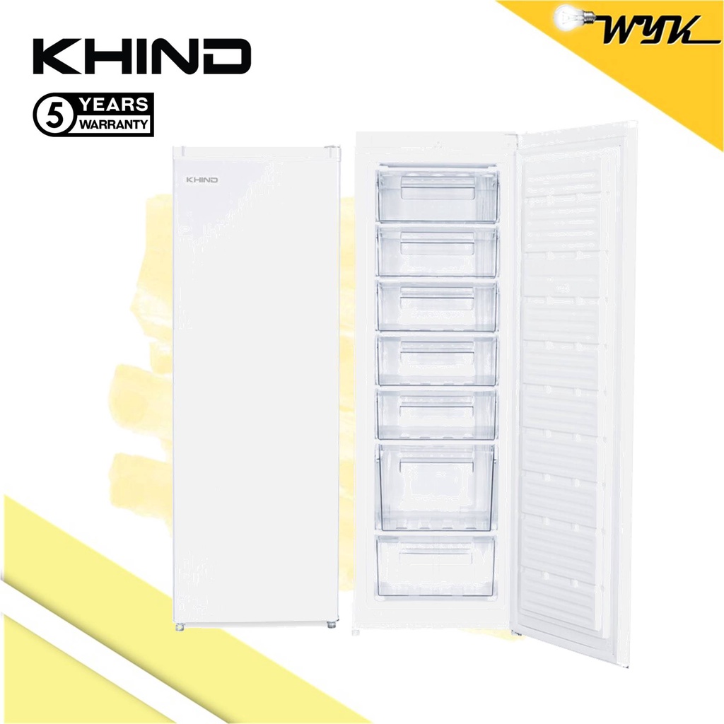 KHIND 225L Upright Freezer UF225 (Inox) | Shopee Malaysia