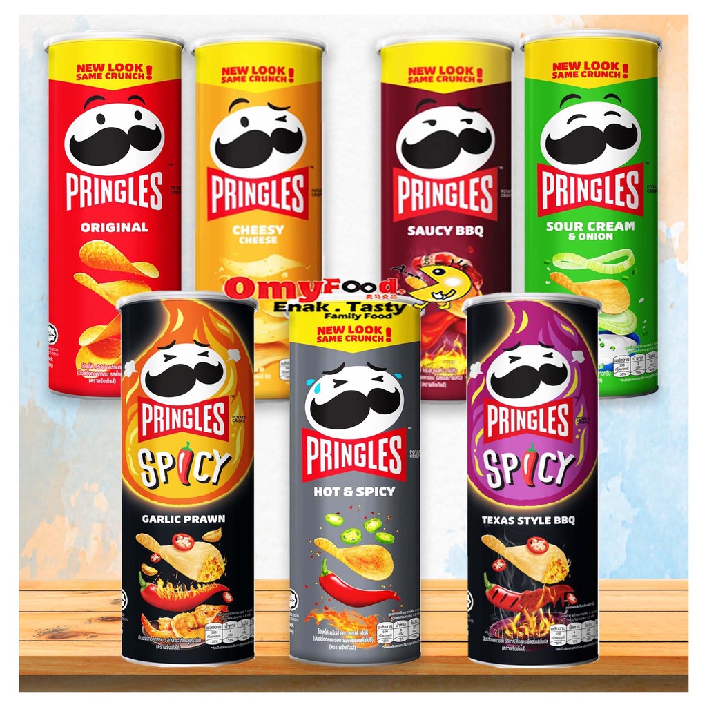 97g /102g Pringles Potato Crips Chip[Ori/Cheesy Cheese/Hot & Spicy/BBQ ...
