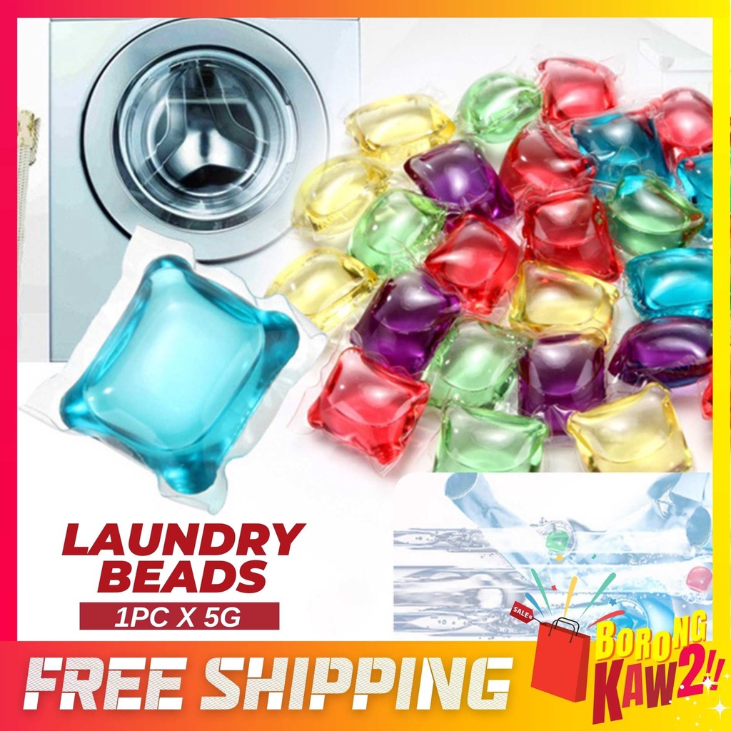 1PC x 5G Hyperconcentration Laundry Beads Liquid Washing Machine Beads ...