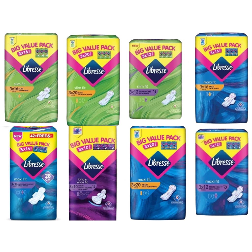 Libresse Pads & Panty Liner - Big Value Pack -PACK- Maxi Wing Over ...