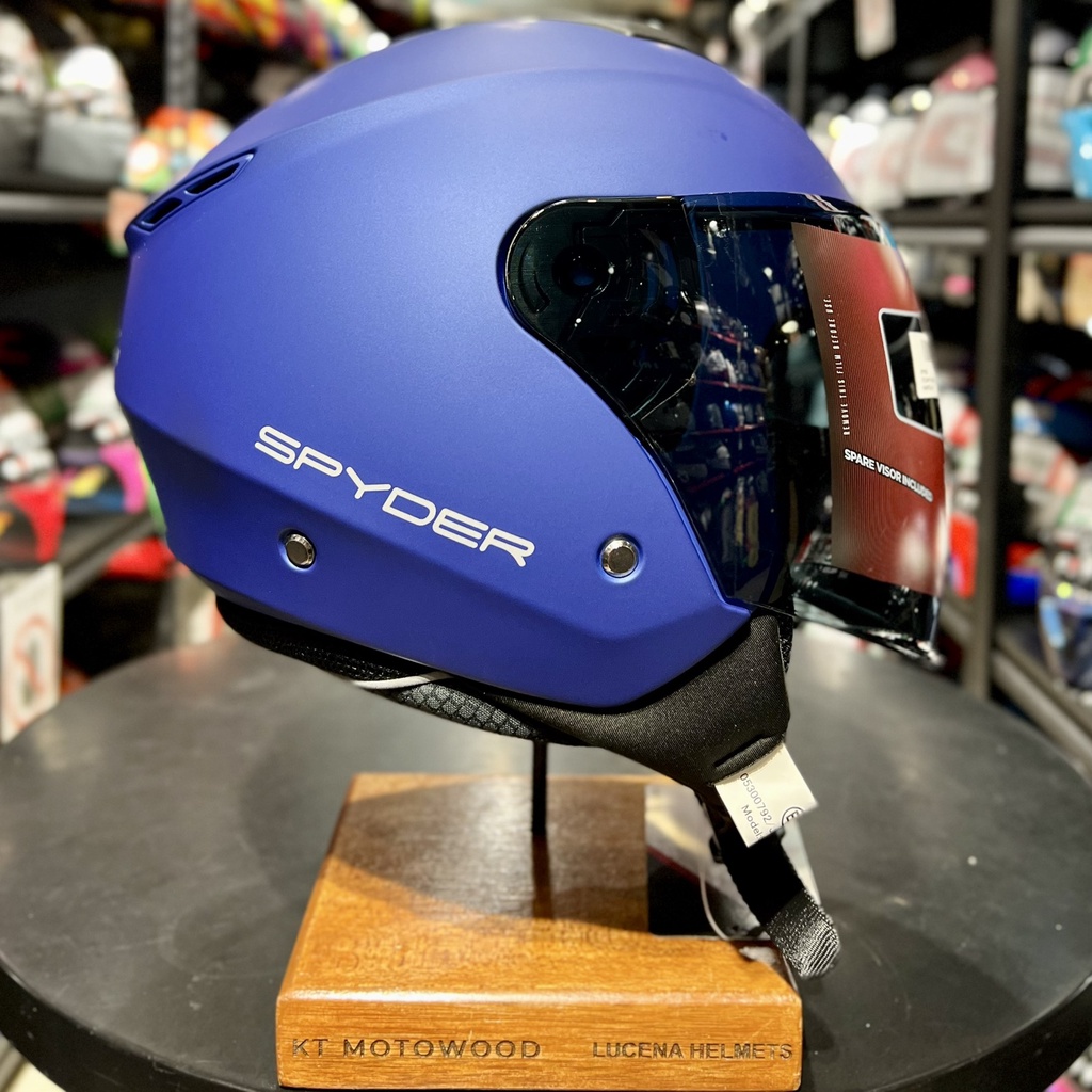 Spyder Zylon Half Face Dual Visor Helmet with Free Extra Clear Visor ...