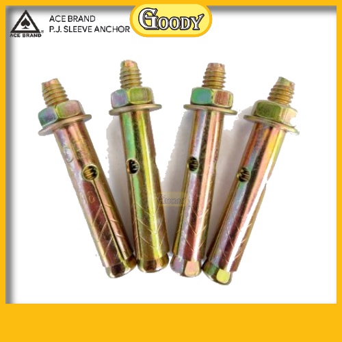 ACE BRAND PJ Sleeve Anchor Wall Plug / Iron Plug / Expansion Bolt Besi ...