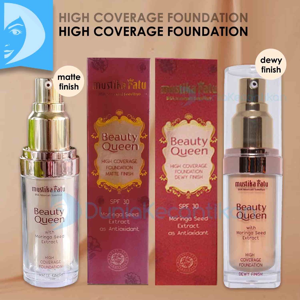 Beauty Queen High Coverage Foundation Matte Finish Dewy Finish SPF 30 Mustika Ratu Foundation ...