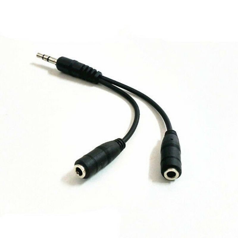 [AVAILABLE STOCK] 💯 3.5MM Mini Jack Audio Stereo Splitter Cable 1 Male ...