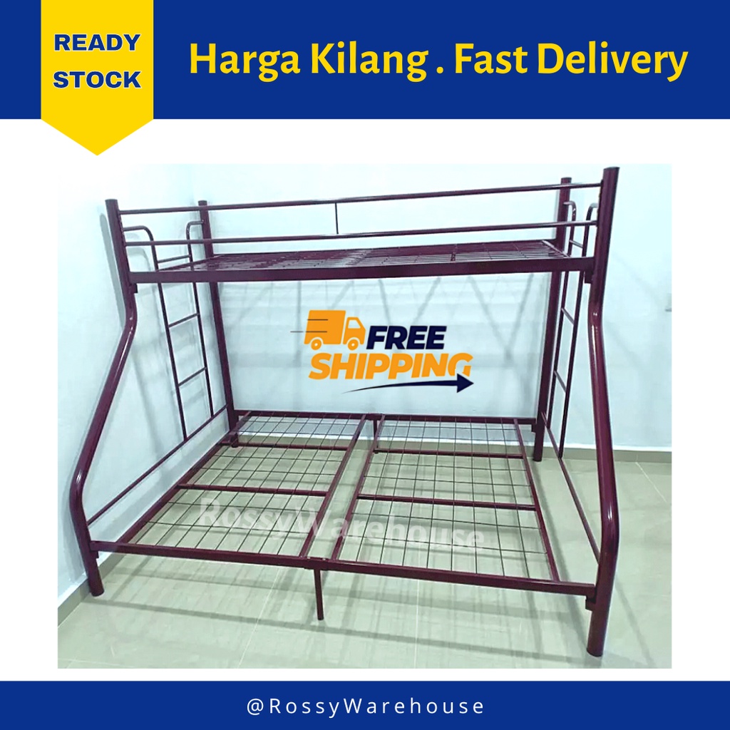 Bunk Bed / Katil Ibu Anak Hostel / Bunk Bed Budget Bed Katil Besi 2 ...