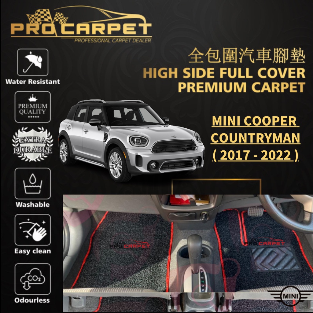 MINI COOPER COUNTRYMAN ( 2017 - 2022 ) CAR COILMAT KARPET KERETA 15MM ...