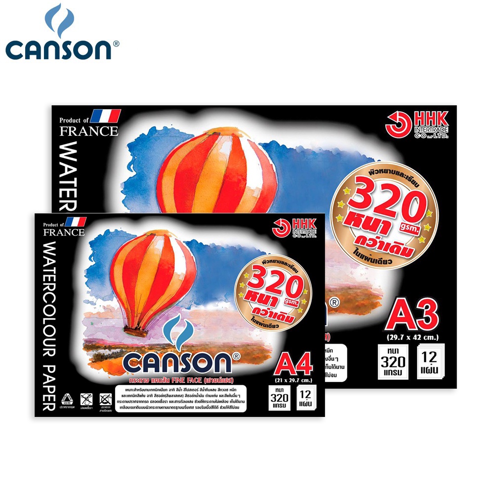 CANSON FINE FACE Drawing Book 320 Gsm Thick A4 Size 600324/A3 600323 ...