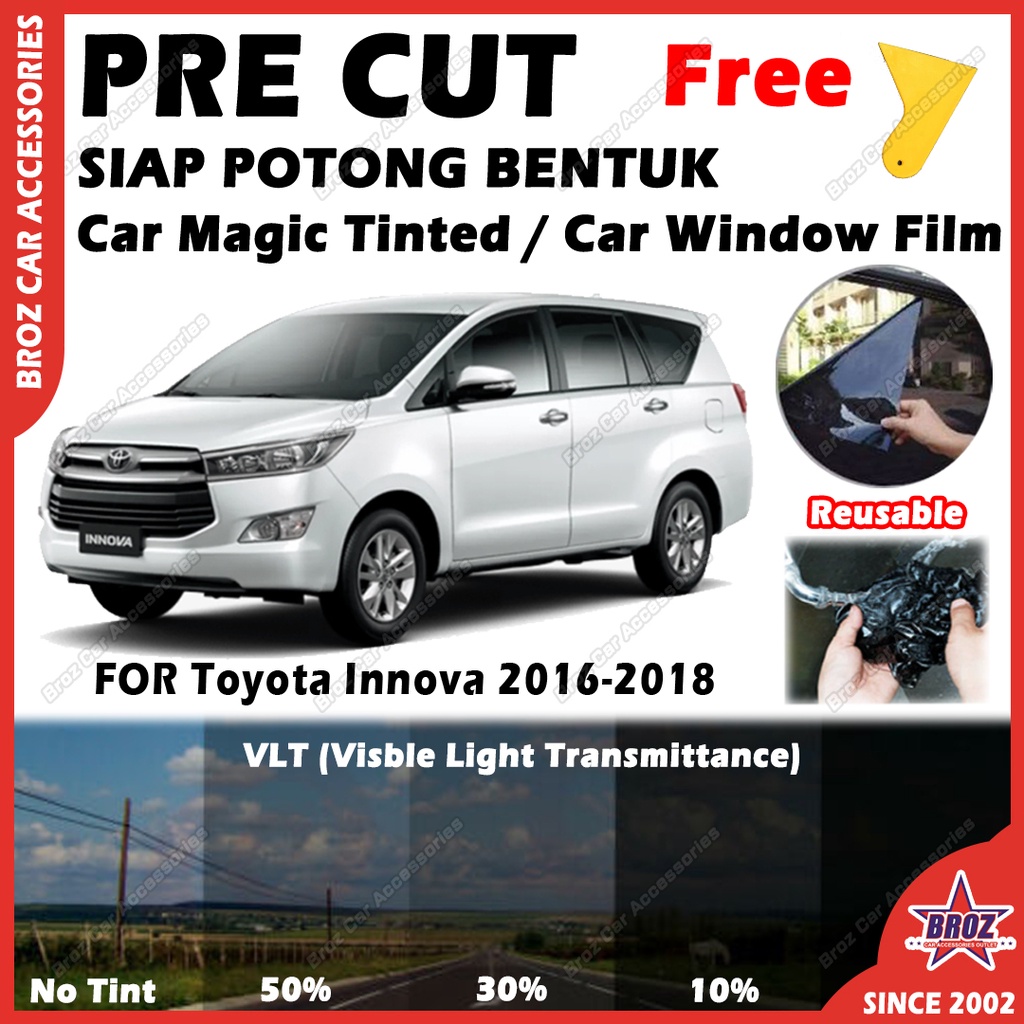 For Toyota Innova 2016-2018 Car Magic Tinted Film Solar PRECUT OEM ...
