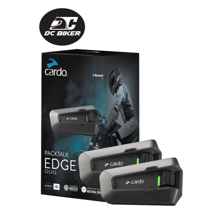 Cardo Packtalk Edge Duo with JBL Speakers Bluetooth Headset (Twin Set ...