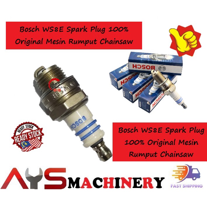 Bosch WS8E Spark Plug 100% Original Mesin Rumput Chainsaw | Shopee Malaysia