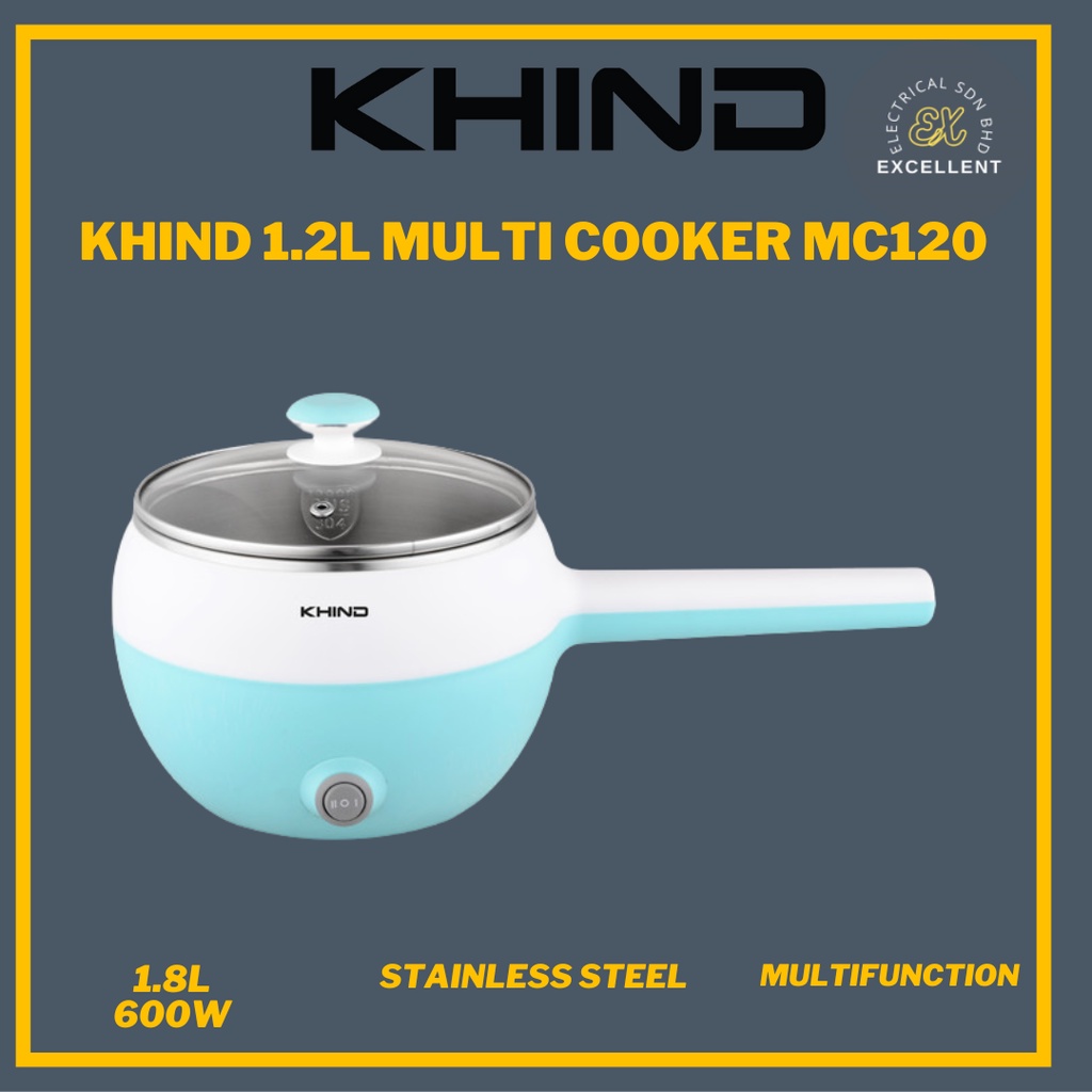 Khind Mini Multi Cooker 1.2L MC120 / MC12S Stainless Steel with Rice ...