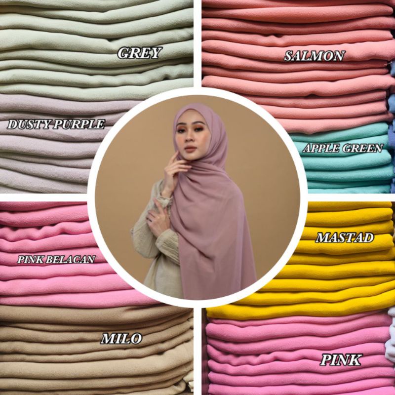 SHAWL material: HEAVY CHIFFON HOT (kualiti terbaik dan bermutu ...