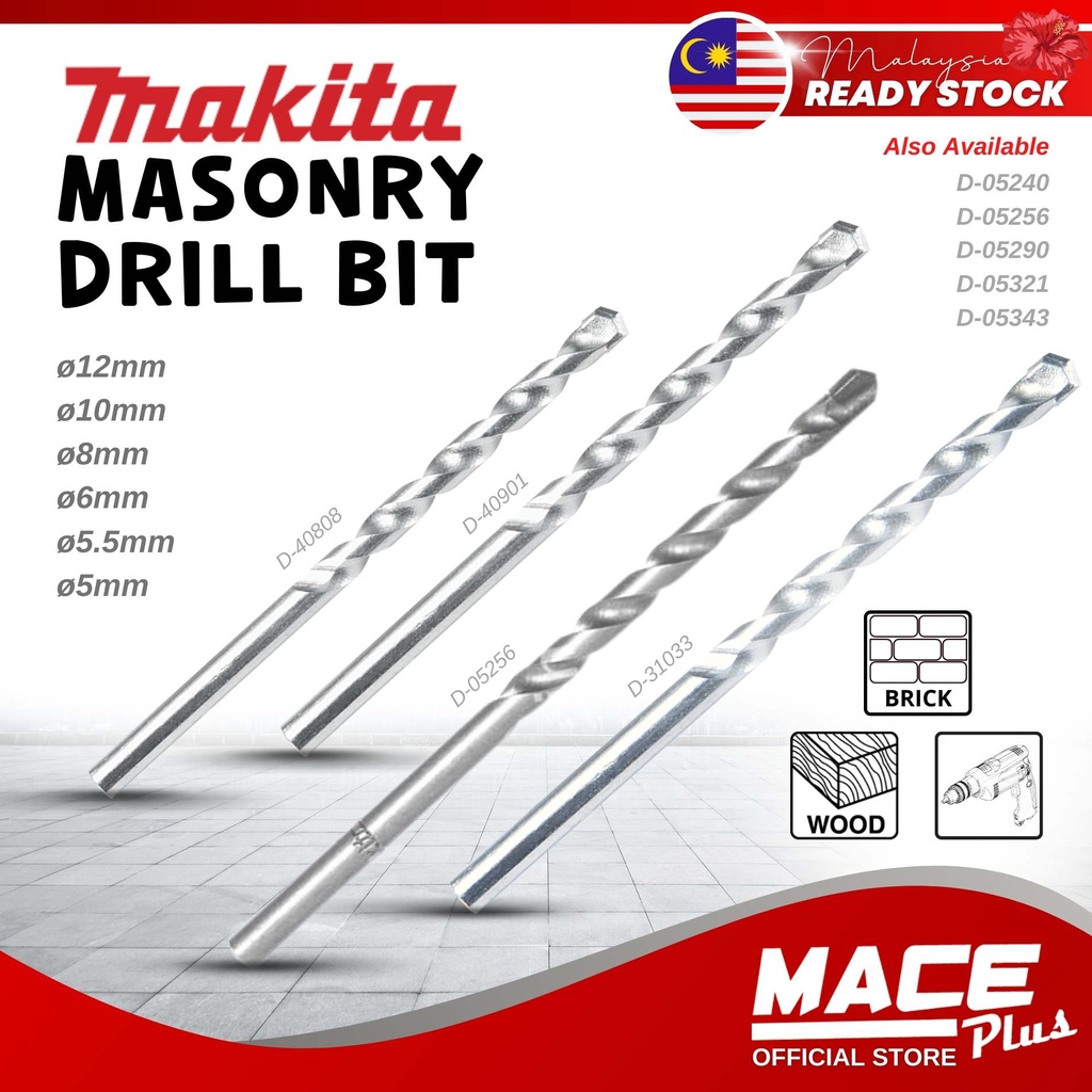 MAKITA Masonry Drill Bit Multipurpose Drill Bit Hammer Drill for Wall ...