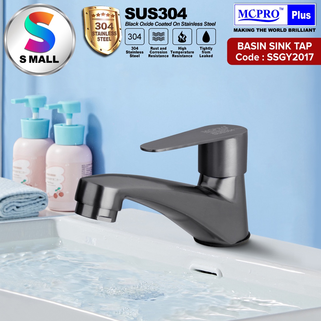 MCPRO SUS304 Stainless Steel GUN GREY BASIN SINK WATER TAP Kitchen ...