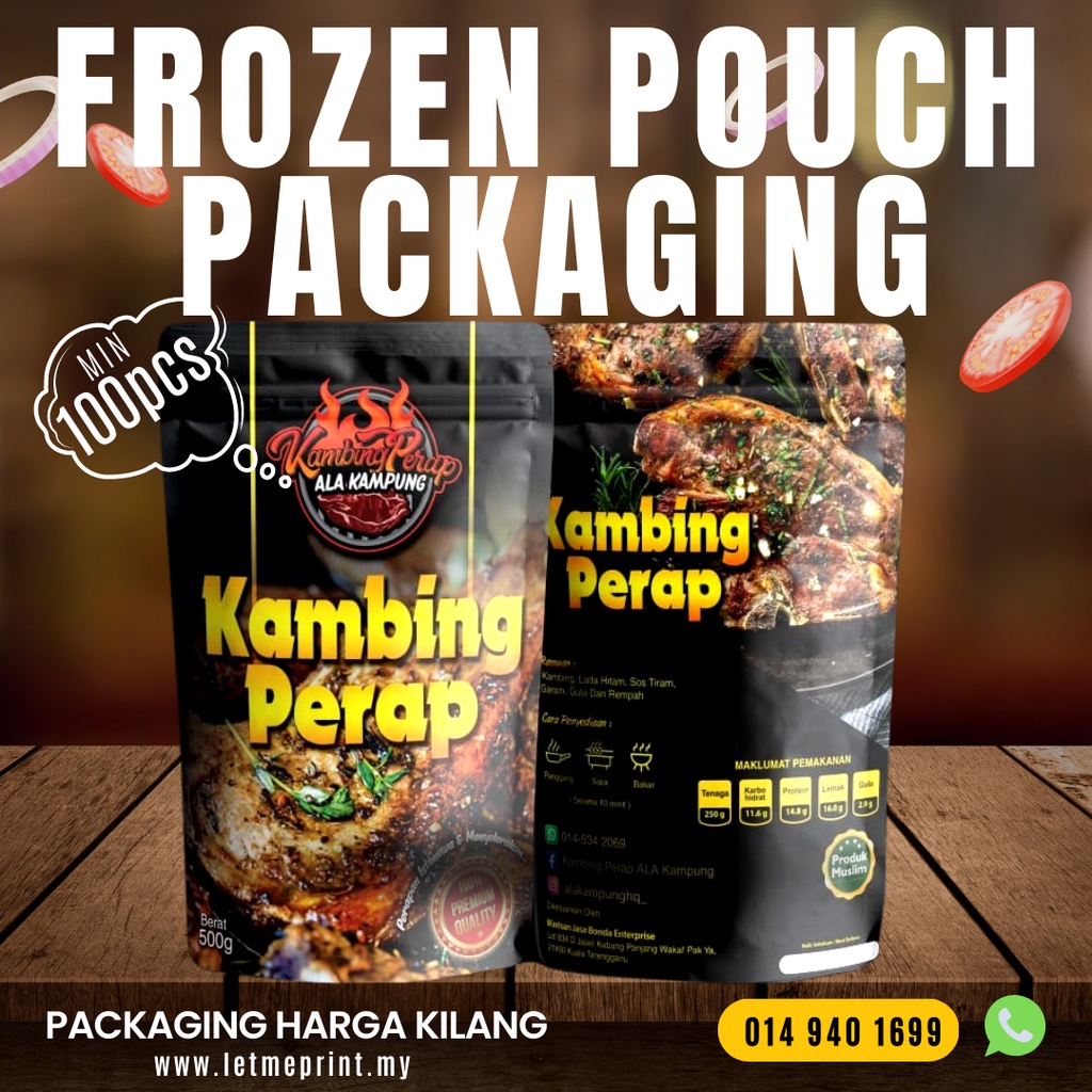 HARGA KILANG Frozen Packaging Produk Makanan 13X21CM, Food Packaging ...