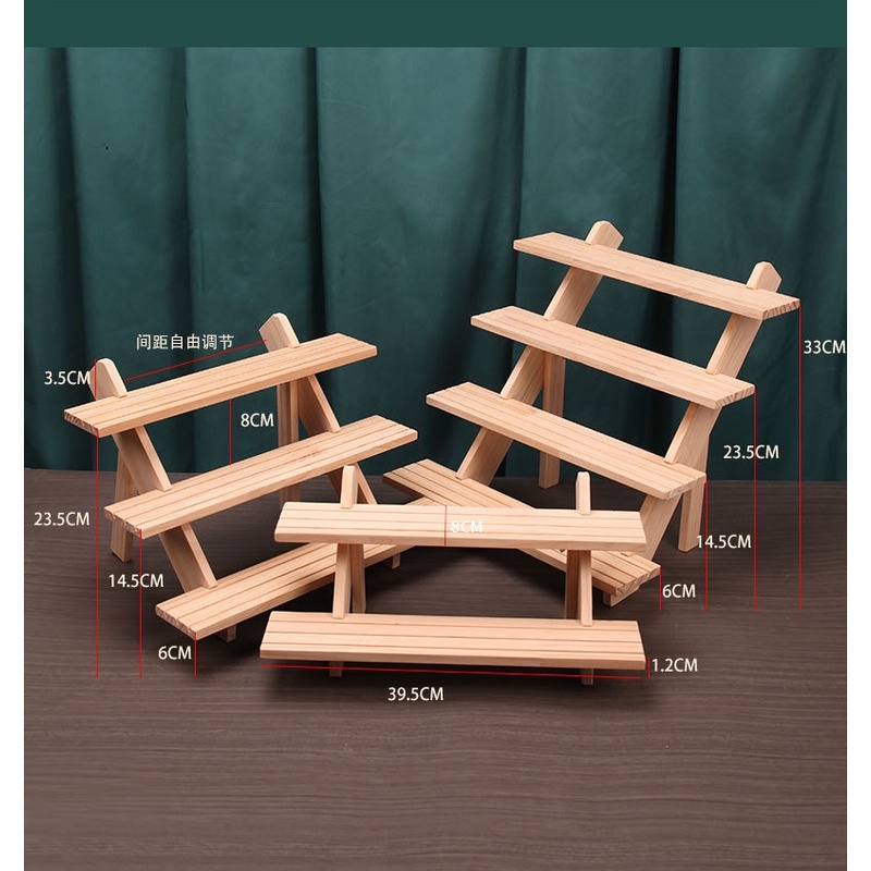 Ready Stock Rak Kayu Wood Jewellery Display Rack Plant Stand Flower Pot ...