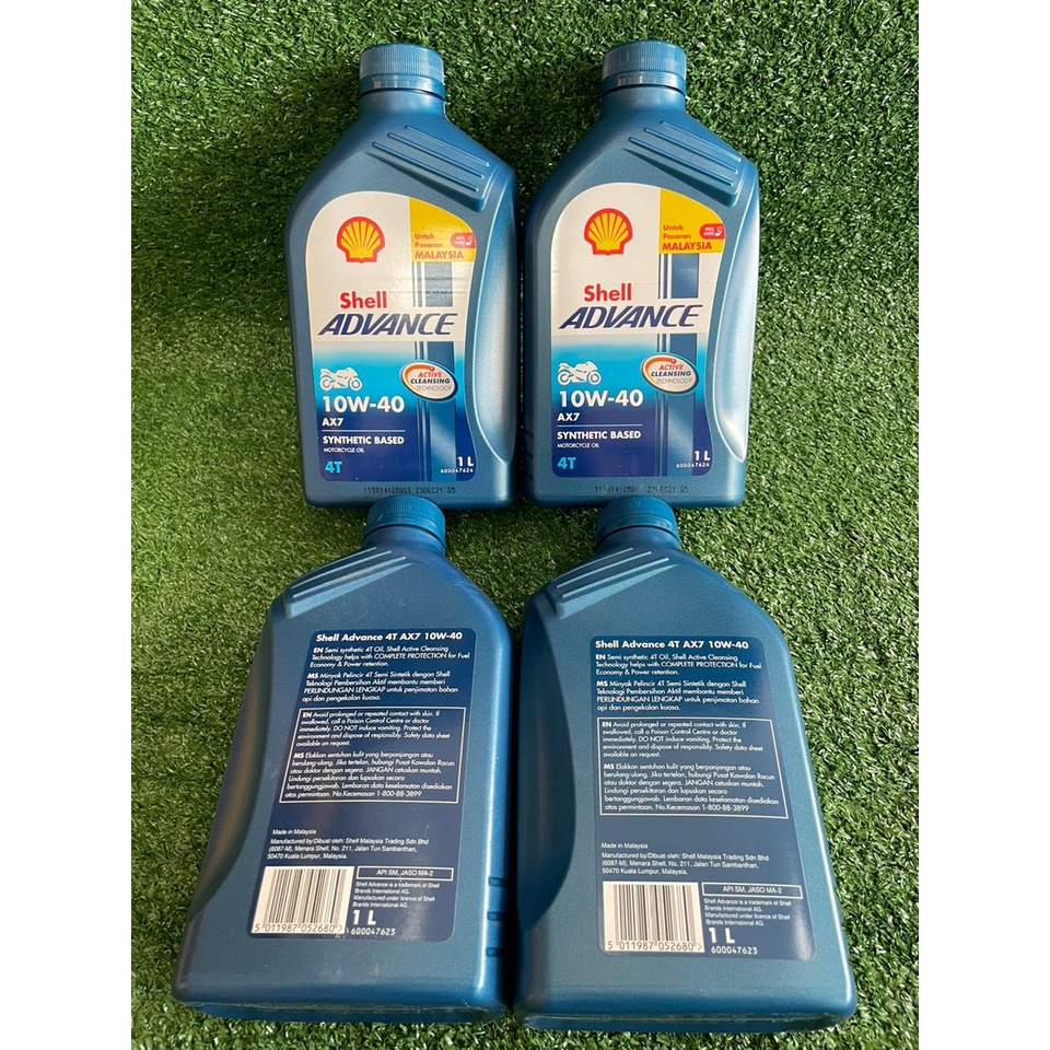 SHELL ADVANCE AX7 10W-40 (NEW STOCK 2022!)1L API SM🔥100% Original ...