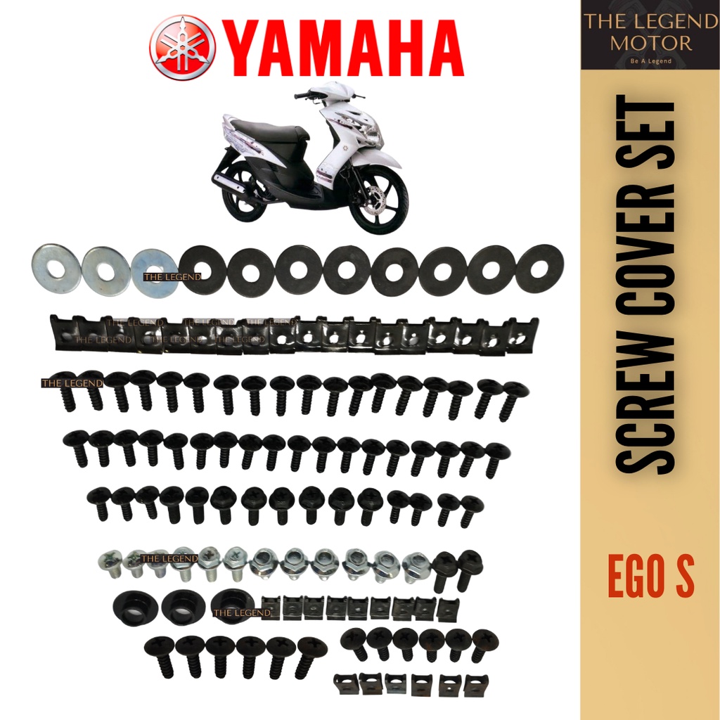YAMAHA EGOS EGO S BODY COVER SCREW SKRU SKREW CAVER SET COMPLETE FULL ...