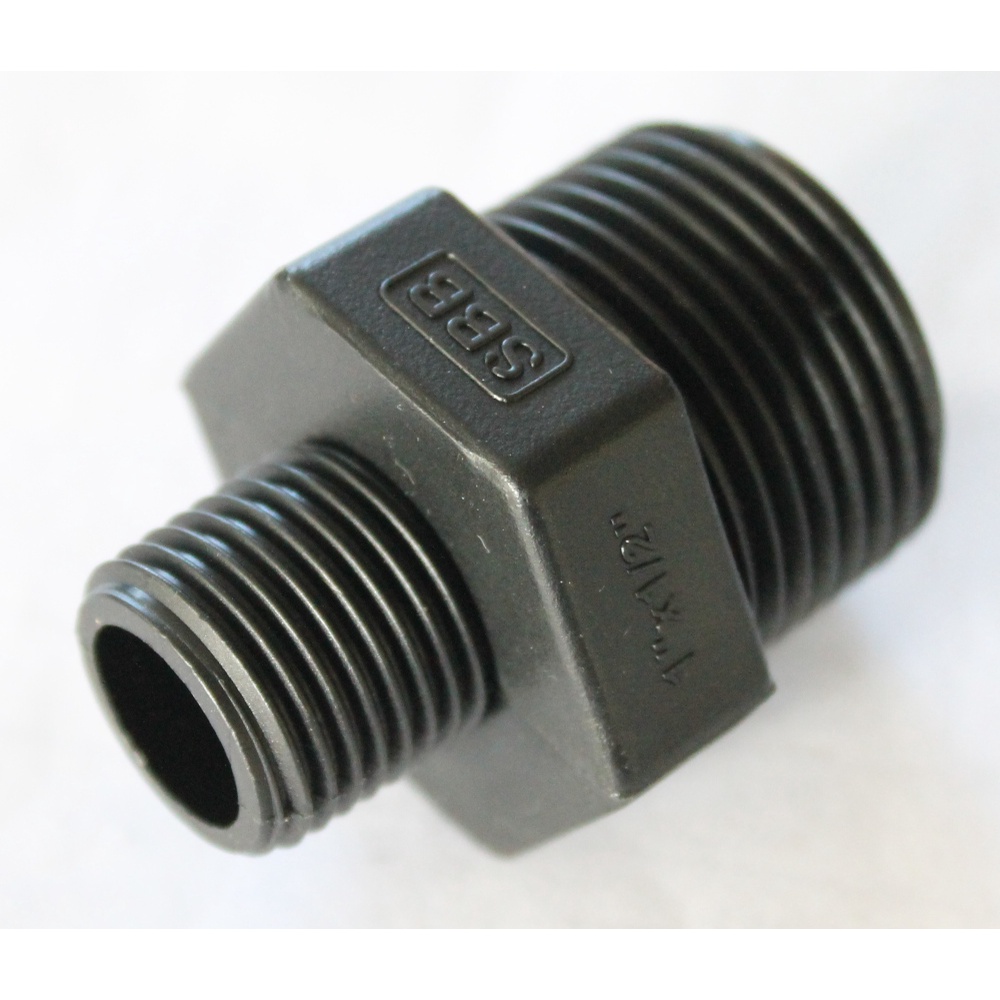 SBB Poly HDPE Reducing Reducer Nipple 1 inch X 1/2 inch, 25 mm X 15 mm ...