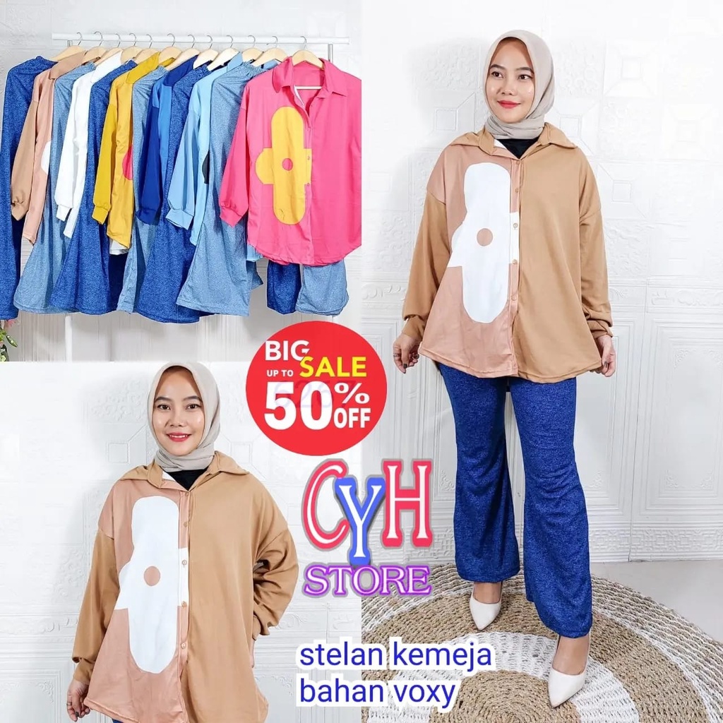 KEMEJA 6pcs VOXY PREMIUM Shirt Set 6267 | Shopee Malaysia