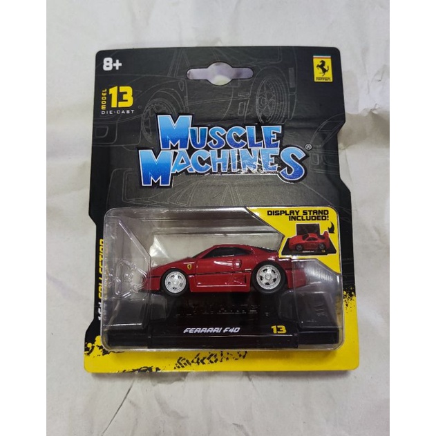 FERRARI F40 RED 1/64 DIECAST MODEL CAR BY MUSCLE MACHINES | Shopee Malaysia