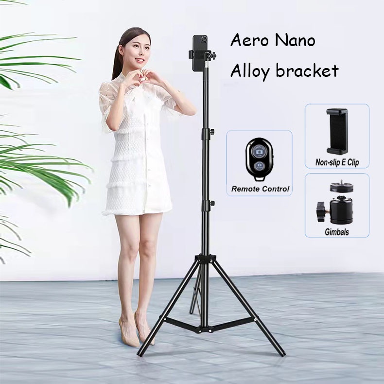 Portable 210cm 2.1m Tripod Adjustable Selfie Stand Tripod Phone Holder Camera Stand Floor Stand ...
