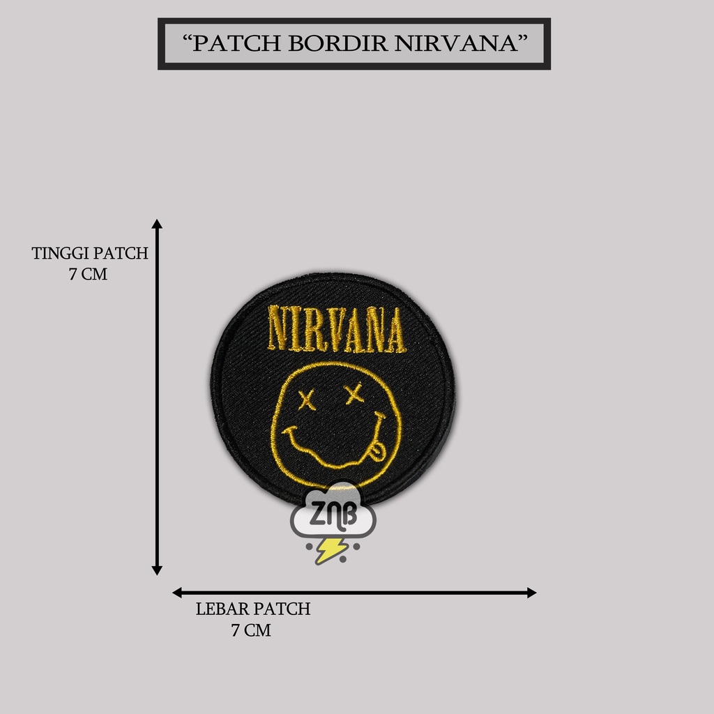 Quality Nirvana Embroidery Patch/Nirvana logo Sewing Embroidery Patch | Shopee Malaysia