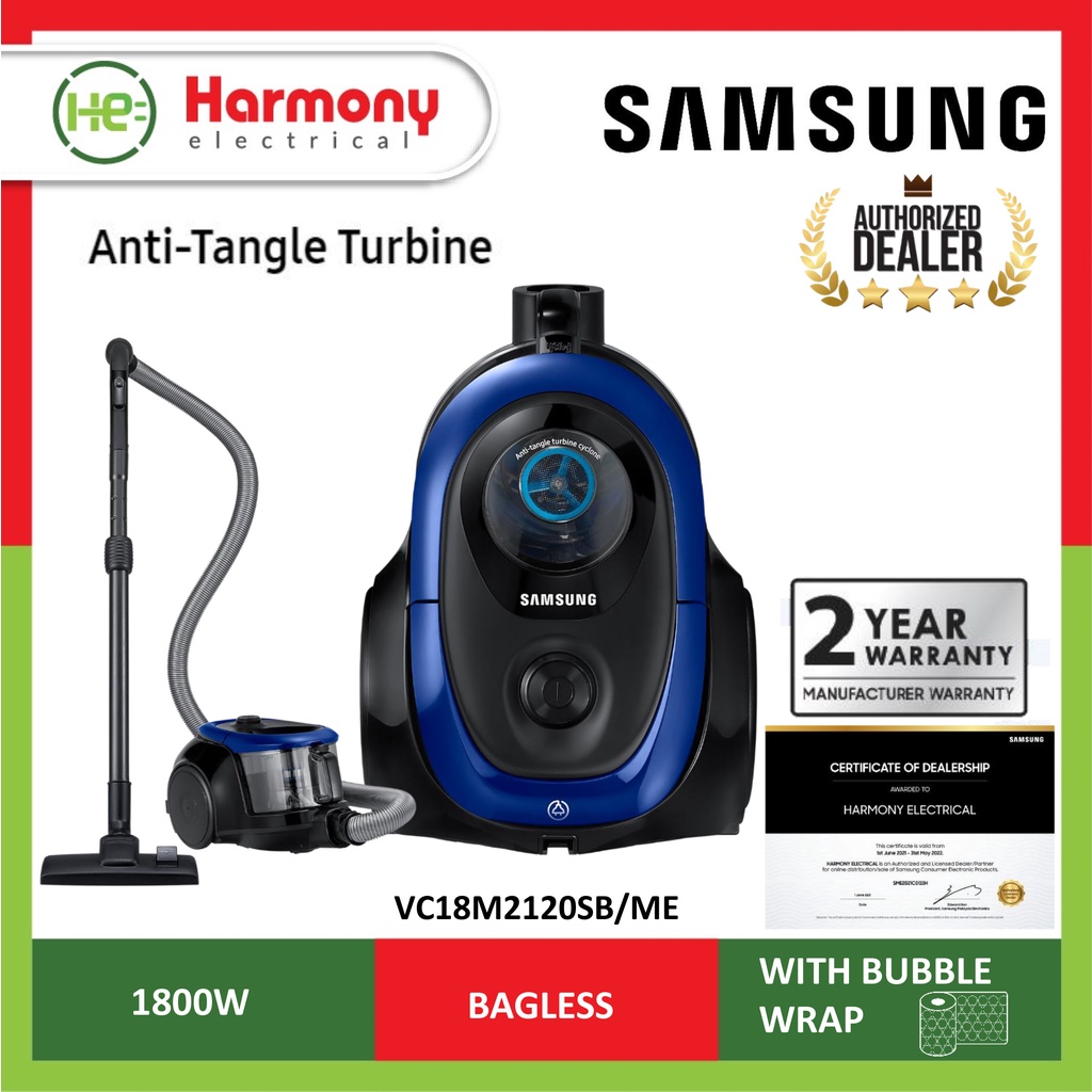 (BEST SELLER) SAMSUNG 1800W Canister Bagless Vacuum Cleaner VC18M2120SB/ME / VCC4353V4R/XME ...
