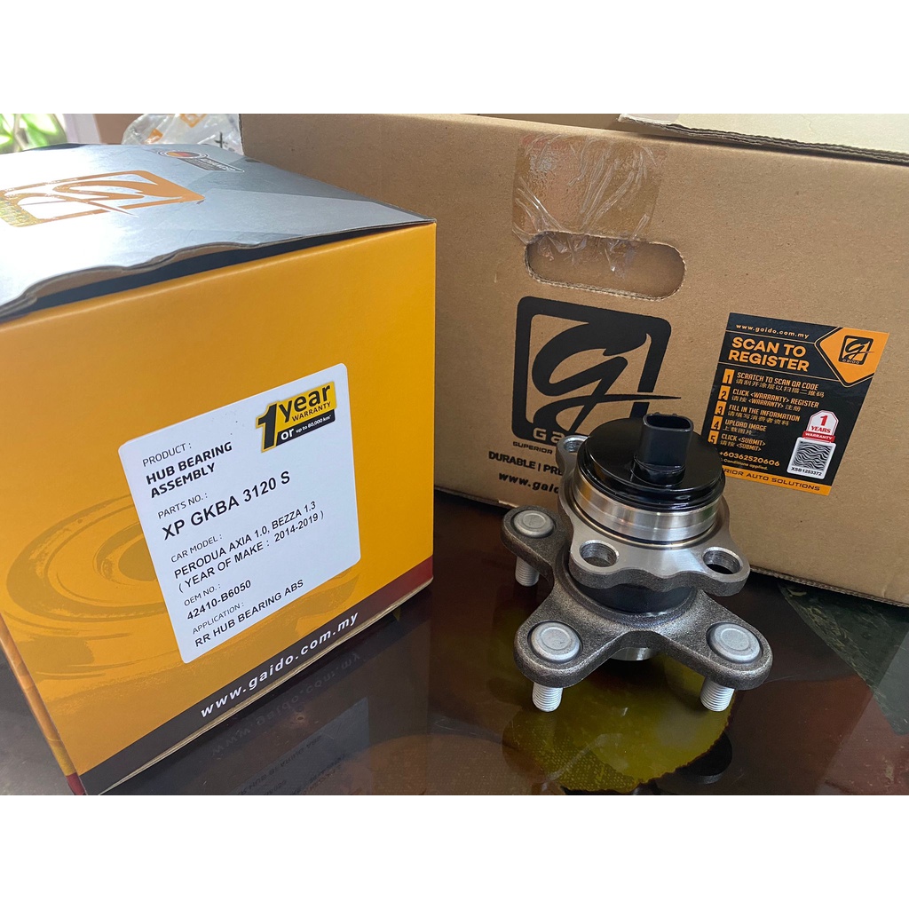 42410-B6050 Gaido Wheel Bearing Rear Wheel Bearing Perodua Axia 1.0 ...